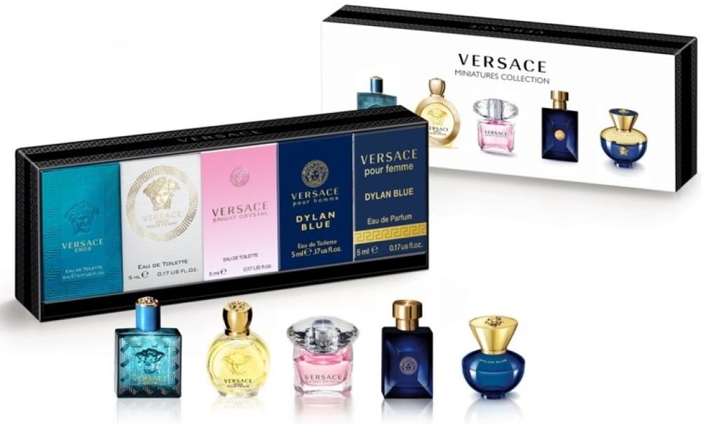 Versace Coffret Miniature Versace : 5 Miniatures Eau de Toilette 5ml ...